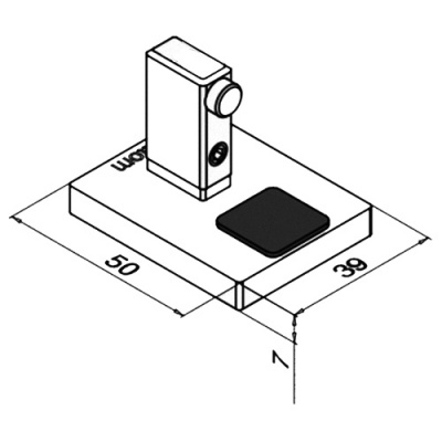 End Cap for Glass Partition Channel