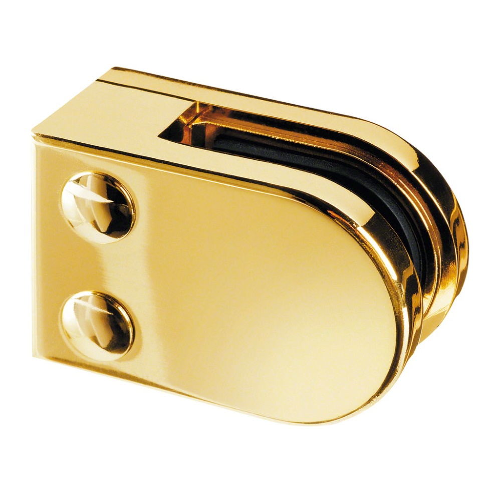 D-shaped Glass Clamp - Flat Mount