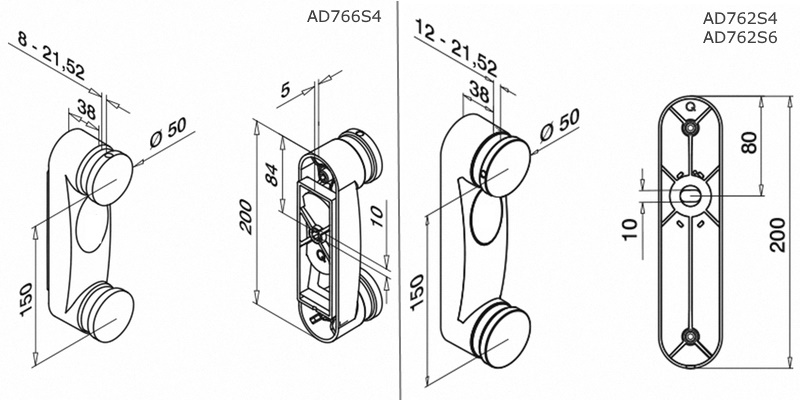 Round Glass Adapter - Double Point