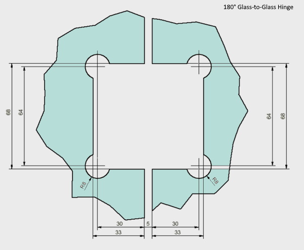 Heavy Duty Glass Door Hinge