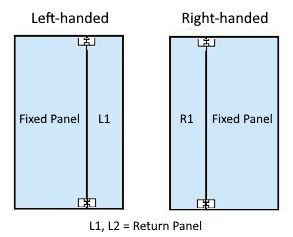 Splash Return Panel Hinges for Shower Screen